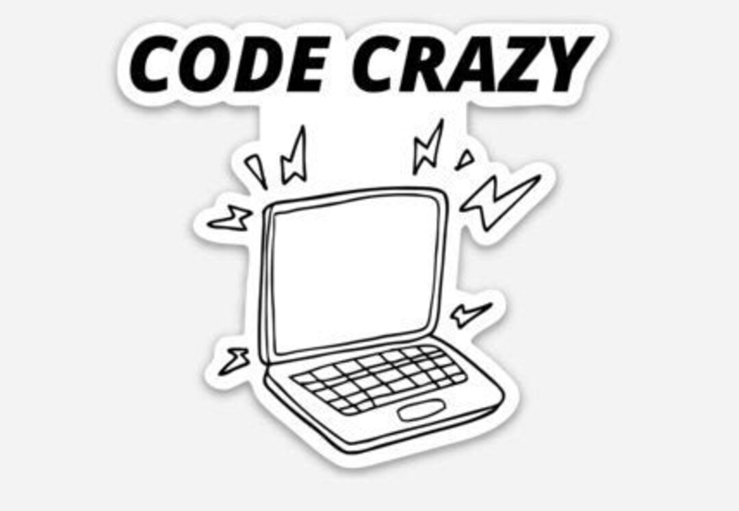 Code Crazy Codage Computer Science Sticker - Etsy France
