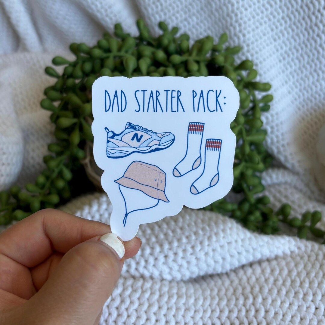 Dad Starter Pack Funny Sticker, Gift for Father, Fatherss Day, Funny ...