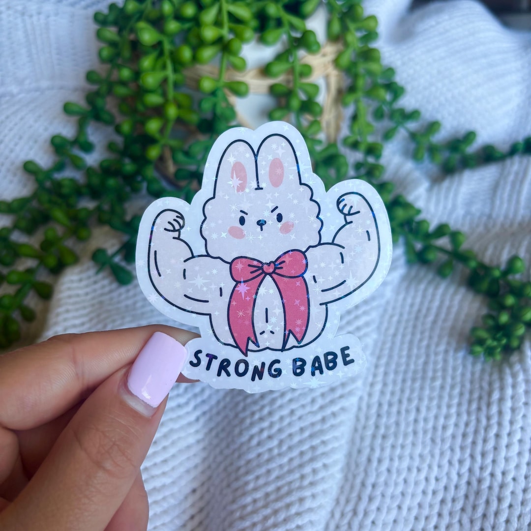 Buff Bunny Sticker: Strong Babe, Gym Motivation - Etsy