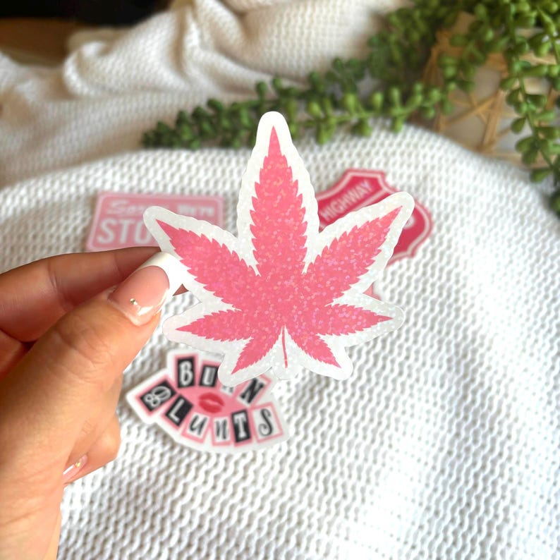 Holographic Stoner Girl Sticker: Waterproof Vinyl Decal - Etsy