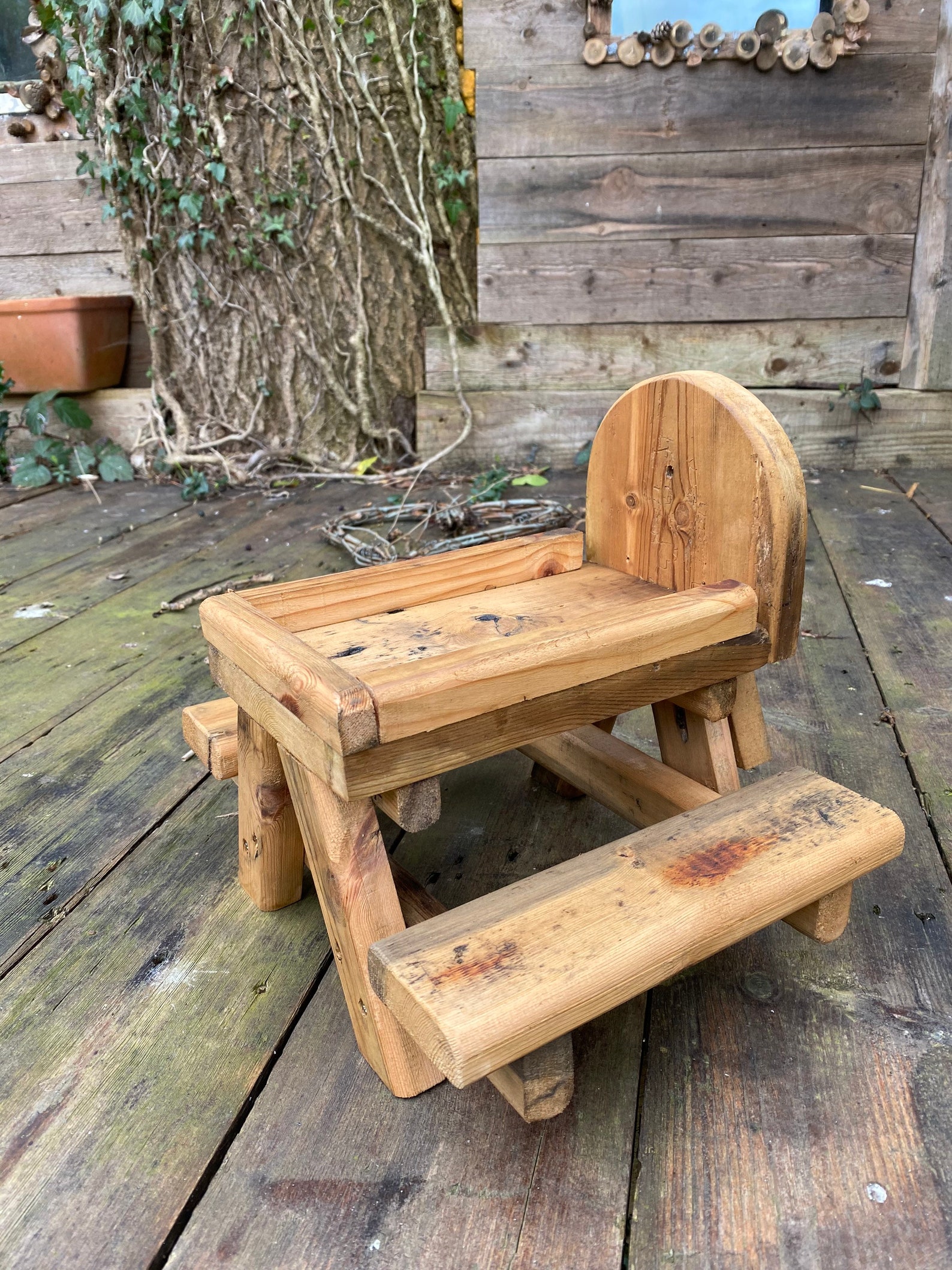 Squirrel Bench Squirrel Feeder Bird Feeder Wildlife - Etsy