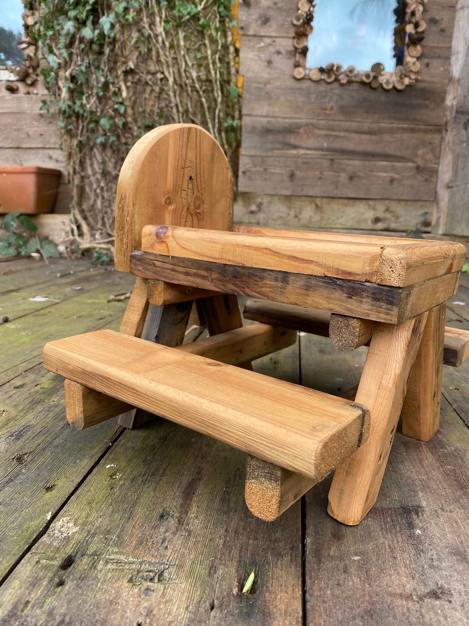 Squirrel Bench Squirrel Feeder Bird Feeder Wildlife - Etsy