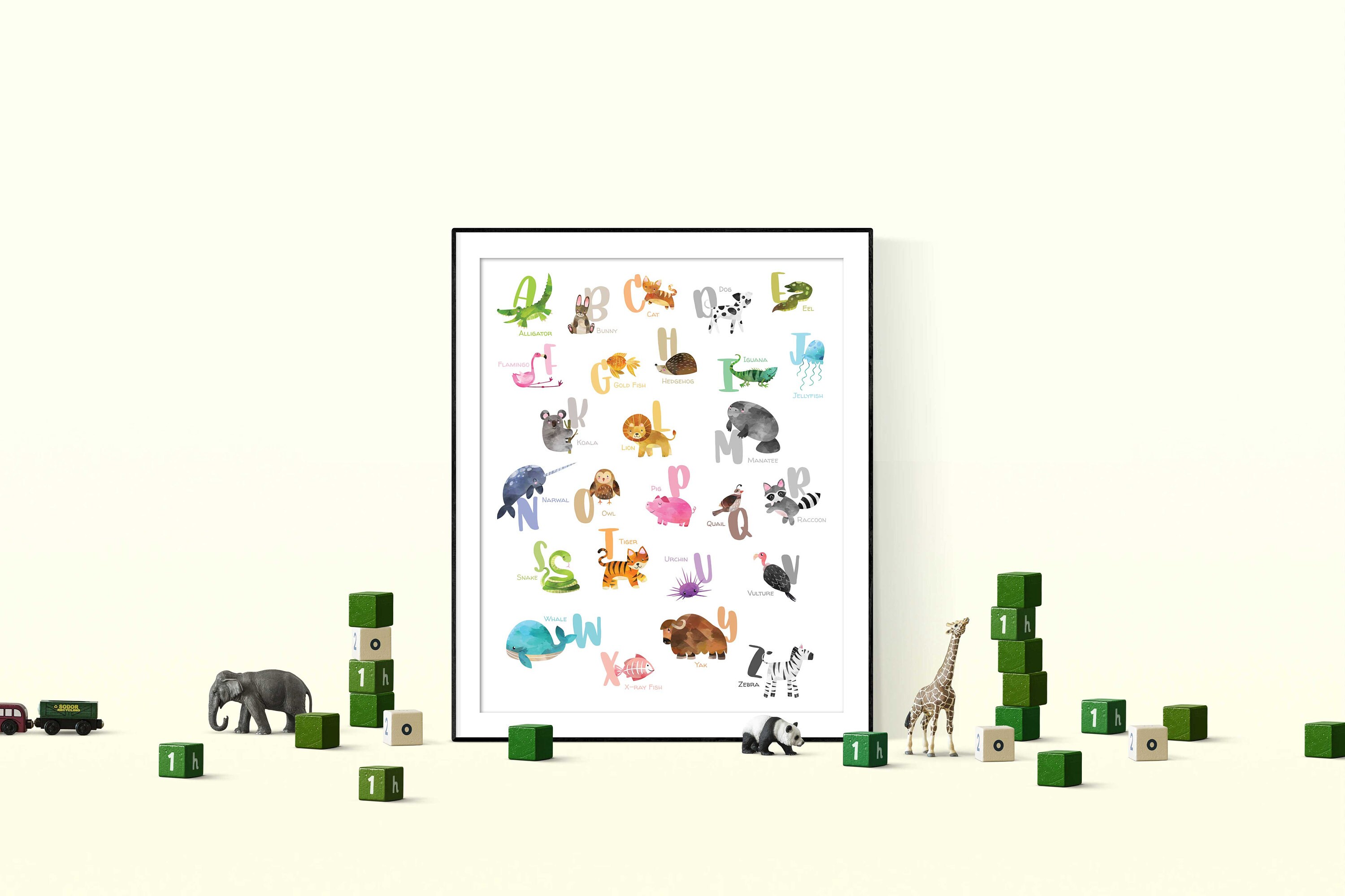Animal Alphabet Decor Poster, Educational Poster, Nursery Decor ...