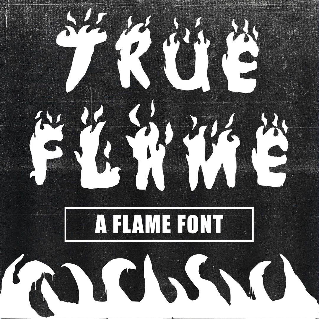 True Flame Font - Etsy