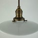Antique French Style Milk Glass Disc Shade - Pendant Light - 8 1/4 ...