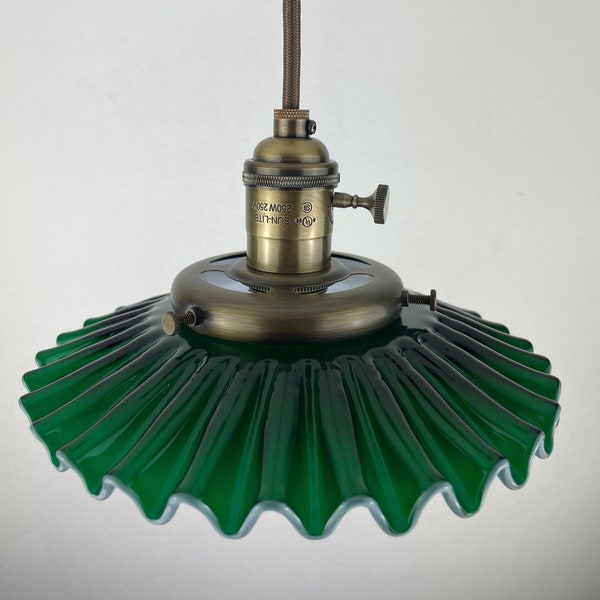 Green Pendant Light - Etsy