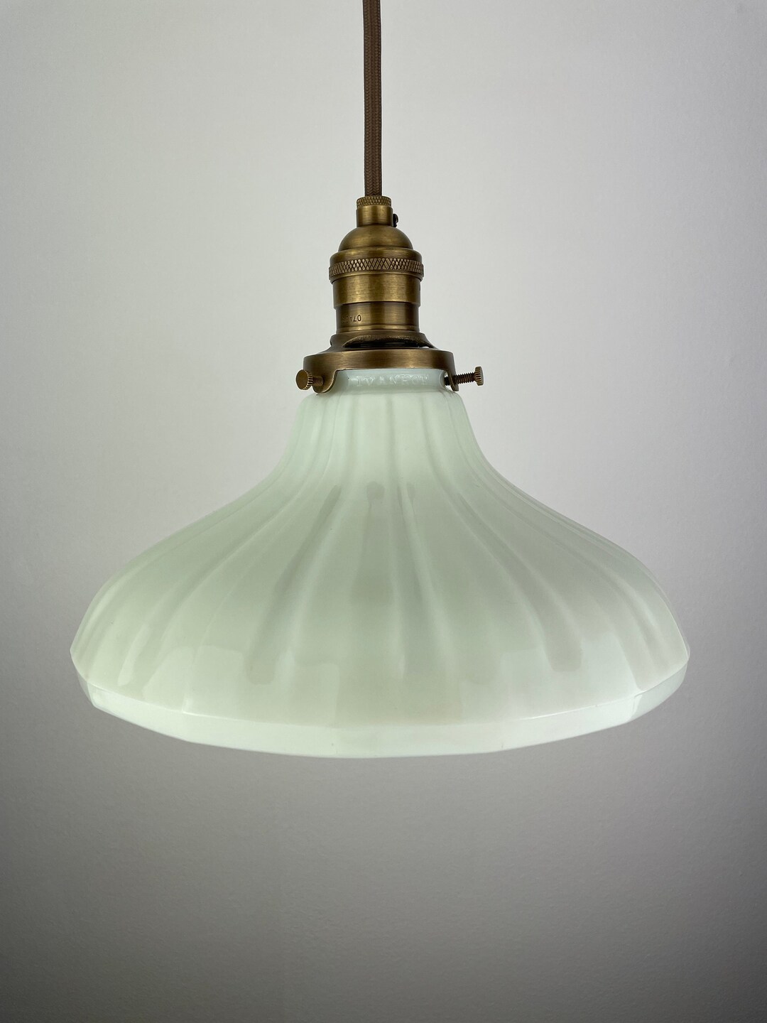 Pair of Rare Ivanhoe 1920's White Milk Glass 9" Shades Now a Pair of ...