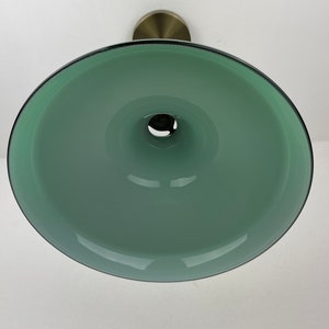 Large French Vianne 12 1/4 Emerald Green Hand Blown Glass Shade With ...