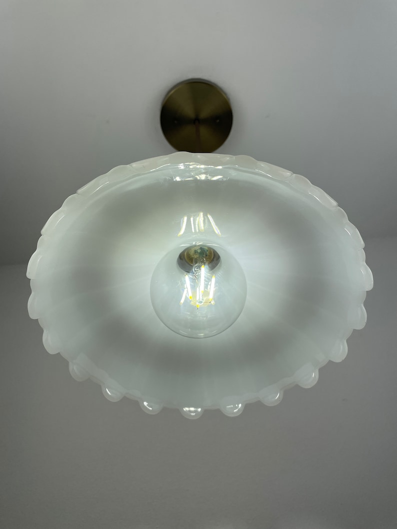 Antique Large 1920's off White Translucent Milk Glass - Etsy