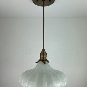 Antique 1920's Fluted Offwhite Translucent Milk Glass 9 Shade Now a ...