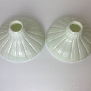 Pair of Rare Ivanhoe 1920's White Milk Glass 9" Shades Now a Pair of ...