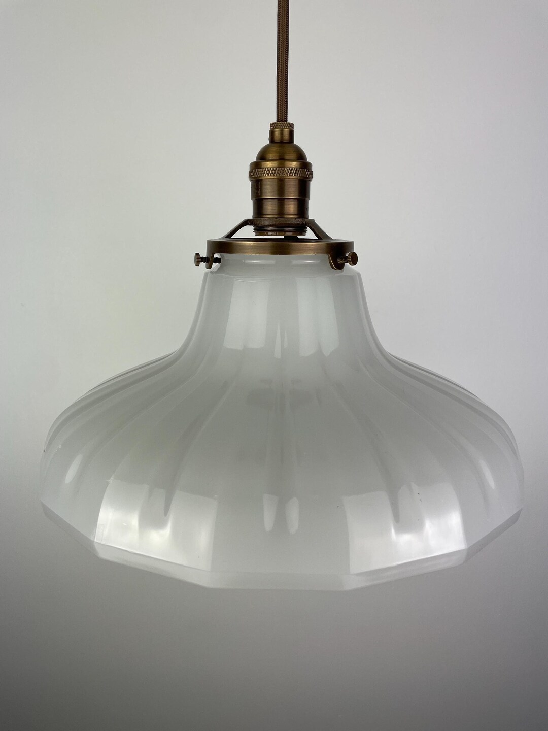 Extra Large Antique 1920's off White Translucent Milk Glass 11 1/4 ...