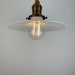 Antique French Milk Glass Pendant Light – Antique Brass Hardware, 8 ...