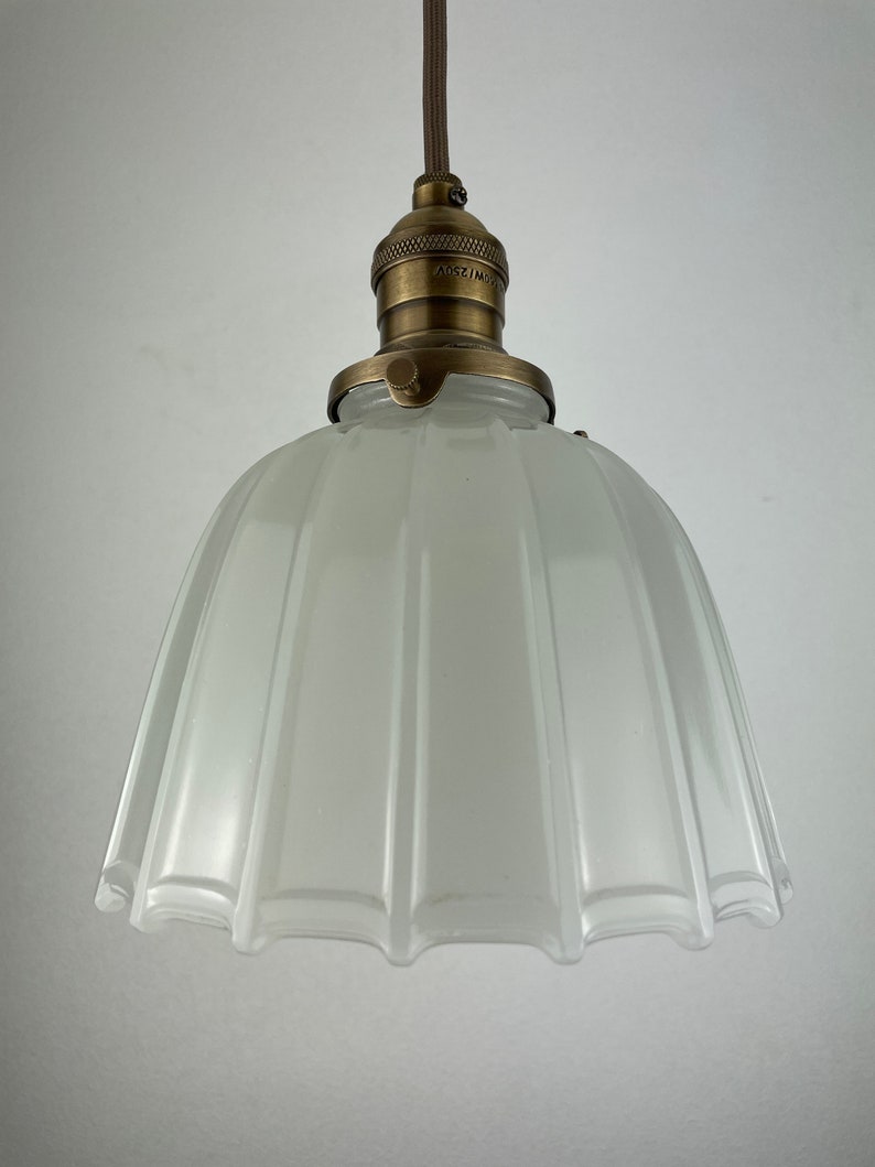 1920's off White Translucent Milk Glass 6 Shade - Etsy