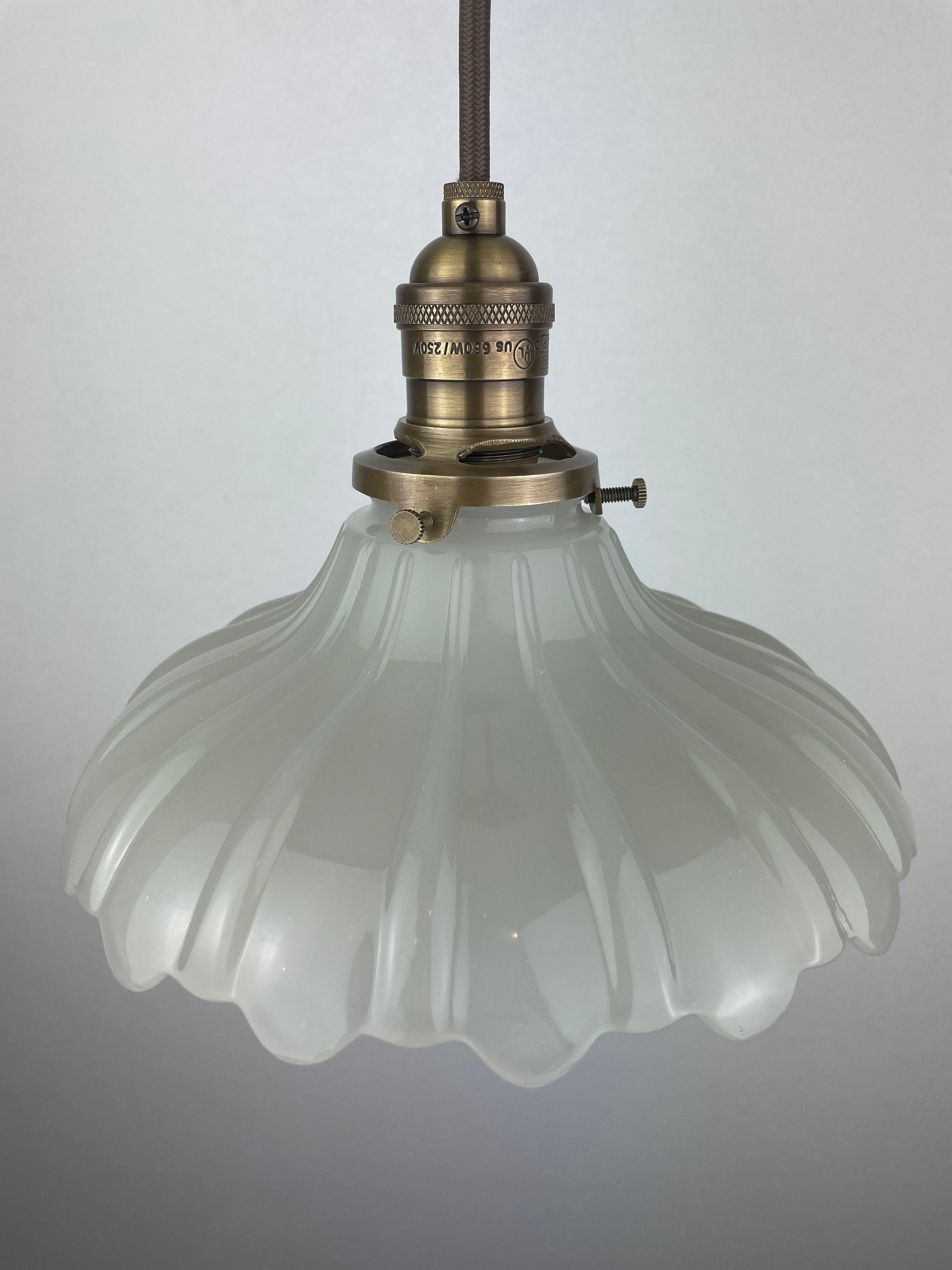 Antique 1920's off White Translucent Milk Glass 8 1/2" Shade Now a ...