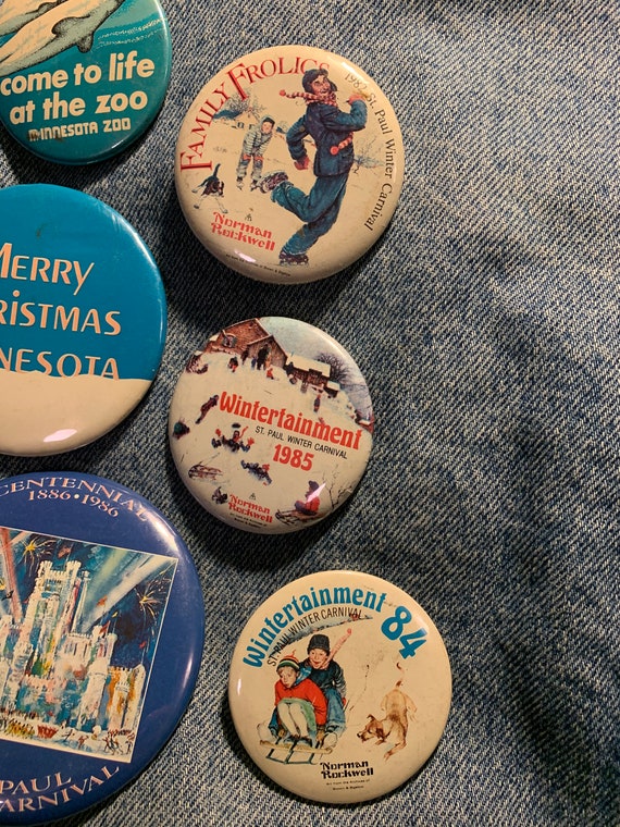 Vintage Minnesota Pins - Norman Rockwell St. Paul Win… - Gem