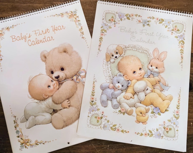 1989 Ruth Morehead Baby's First Year Calendar-milestone Calendar-baby ...