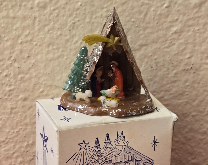 Vintage Plastic Nativity Scene-creche-religious-vintage Christmas-jesus ...