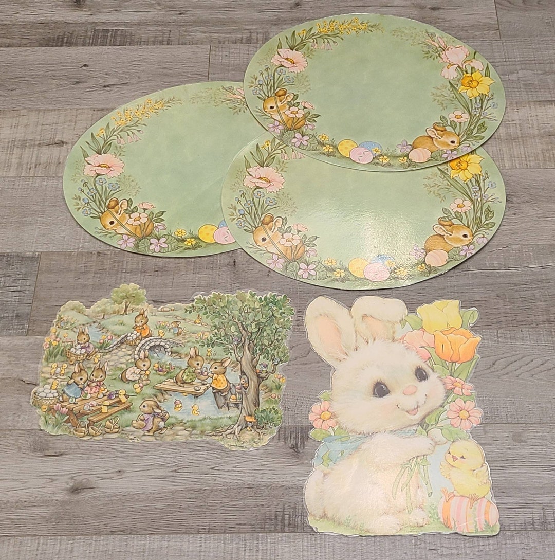 Vintage Hallmark Easter Die Cuts-easter Bunny-easter Eggs-vintage ...