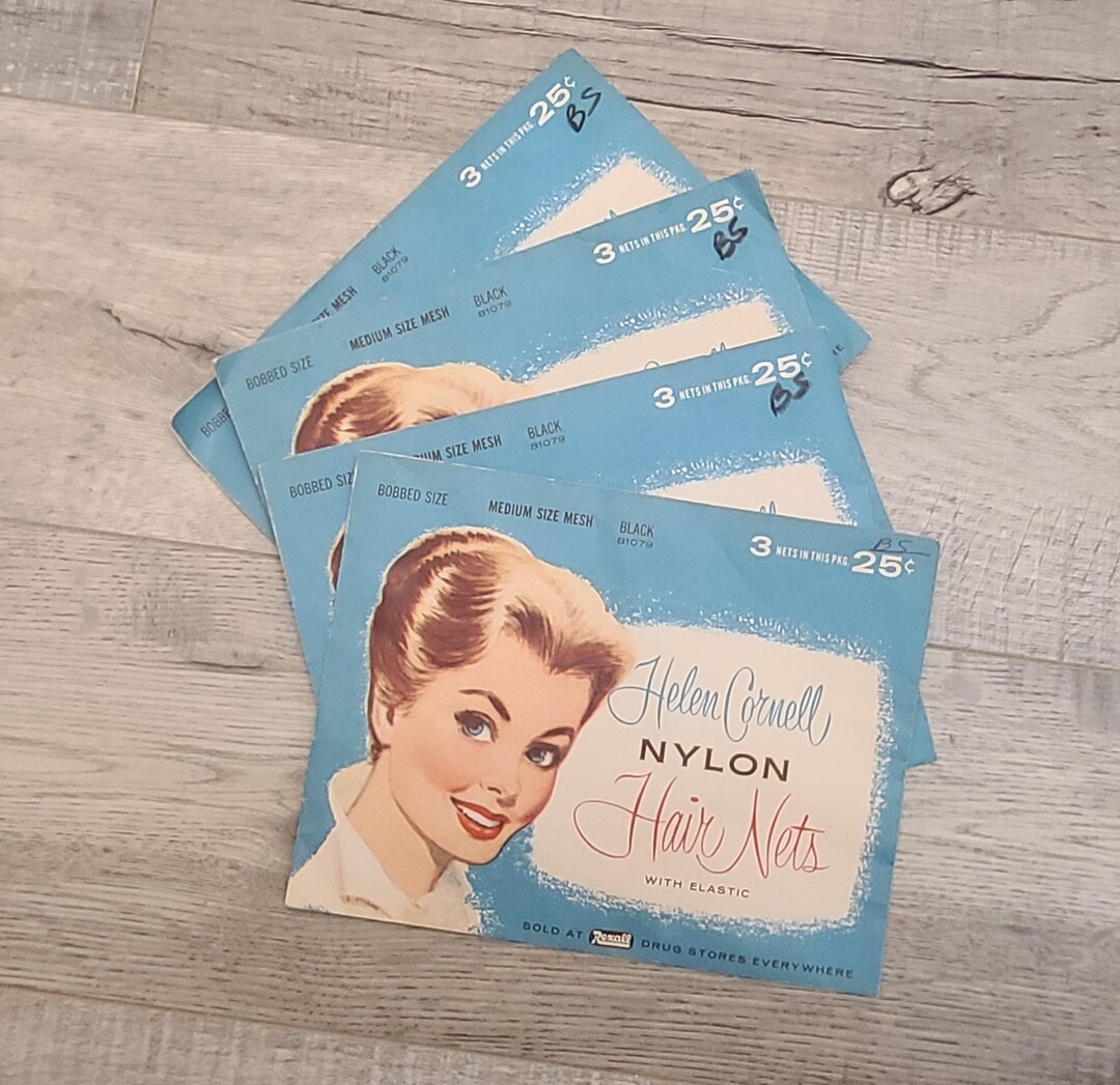 1950's Helen Cornell Hair Nets-bathroom Decor-vintage Bathroom-hair ...