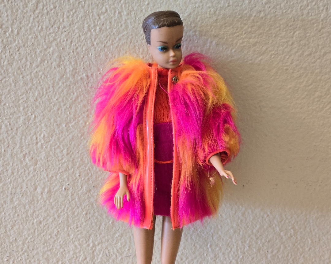 1965 Barbie Francie the Wild Bunch Coat & Dress #1766-vintage Doll ...