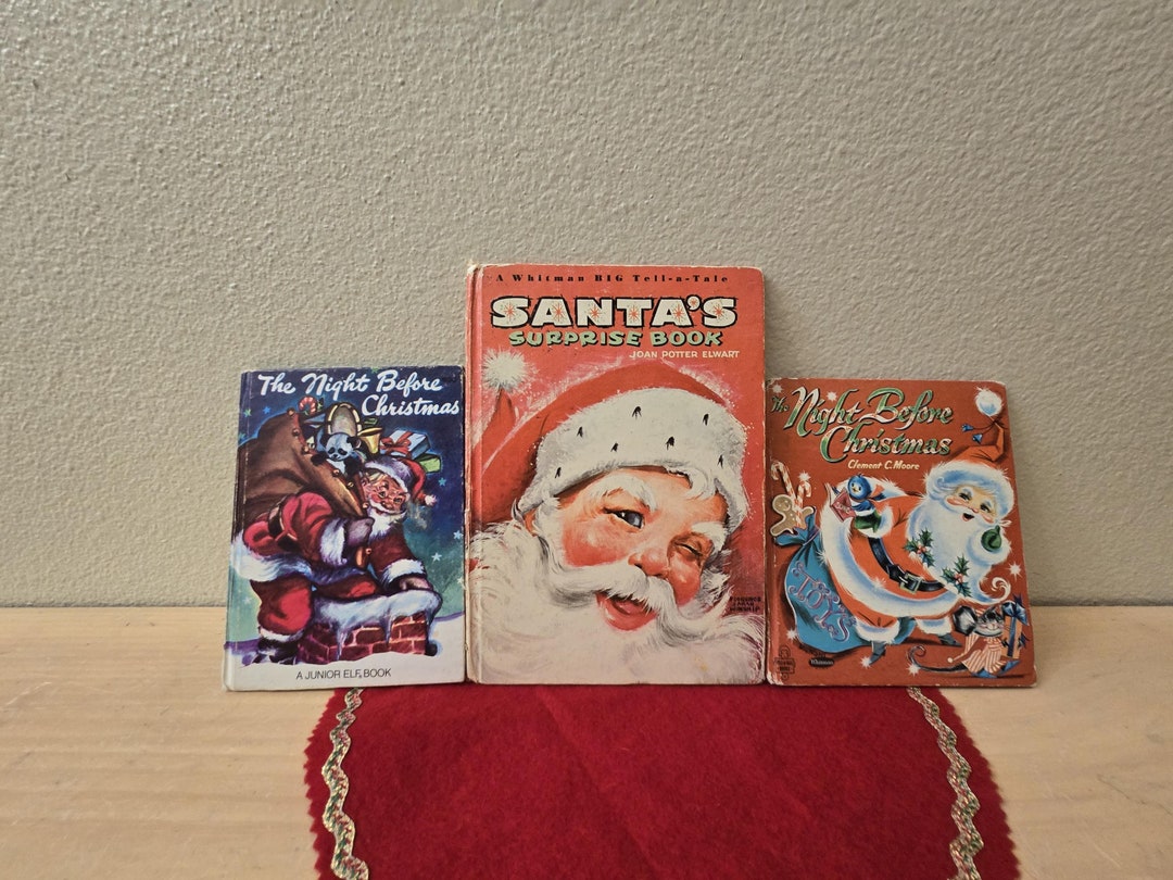 RARE Vintage Christmas Children's Books-night Before Christmas-santa's ...