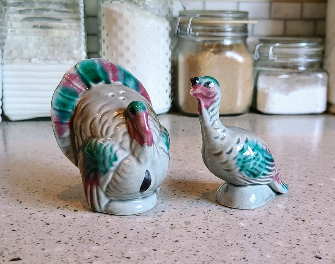1940's Turkey Salt & Pepper Shakers-vintage Thanksgiving-thanksgiving ...