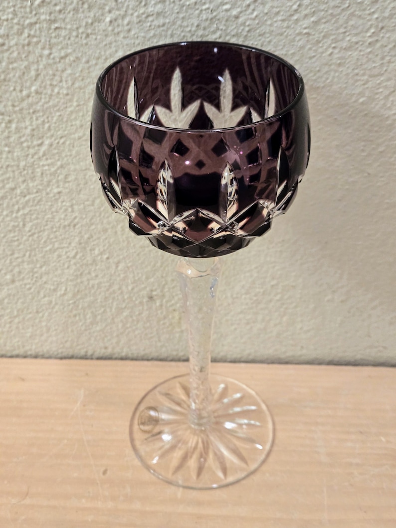 CHOICE AJKA Crystal Arabella Stemware Hock Wine Glass-goblet-cobalt ...