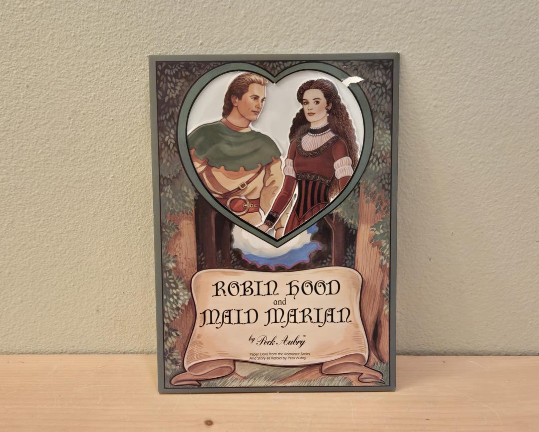 1994 Vintage Robin Hood & Maid Marian 12" Paper Dolls and Clothes-peck ...