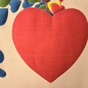 1980's Vintage Rainbow Heart 3D Stuffed Wall Decor Framed Art-wall ...