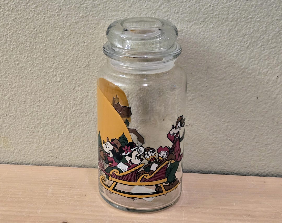 Vintage Disney Christmas Mickey Mouse Jar-canister-minnie-goofy-donald ...