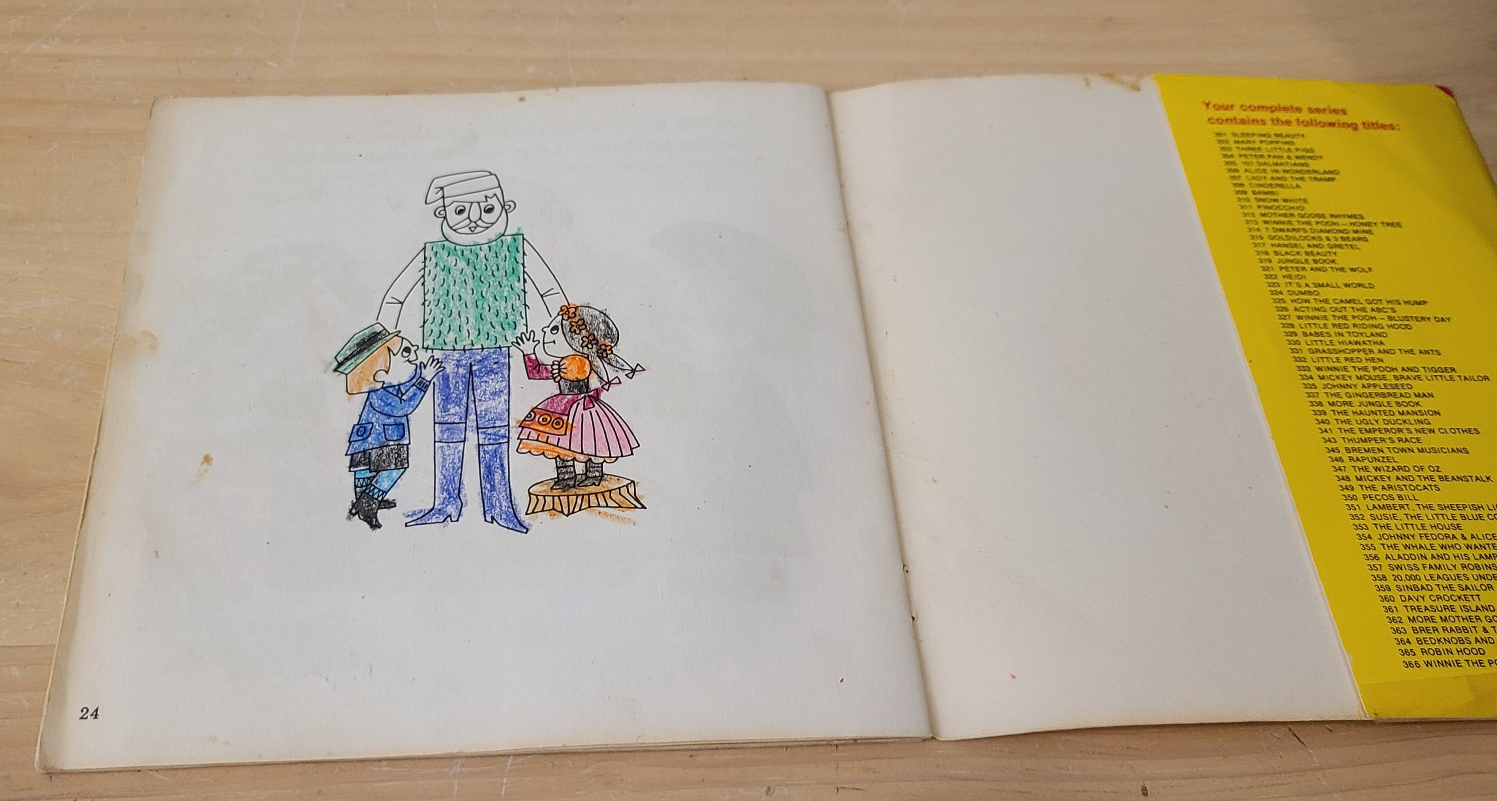 Vintage Alice in Wonderland & Hansel and Gretel Disney Book and 33 1/3 ...