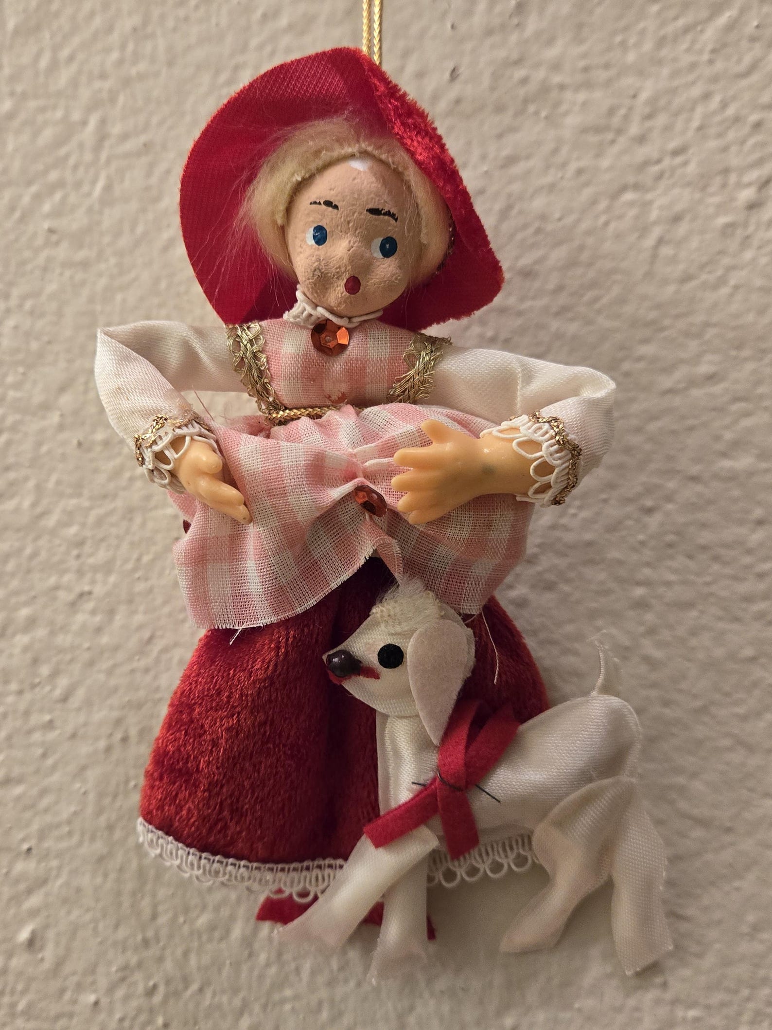 1967 Old King Cole & Mary Had A Little Lamb Doll Ornaments-nursery ...