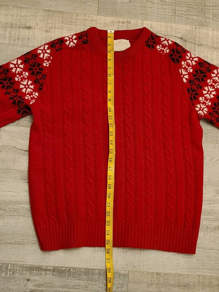 1980's Jantzen Cable Knit Snowflake Sweater-christmas | Etsy