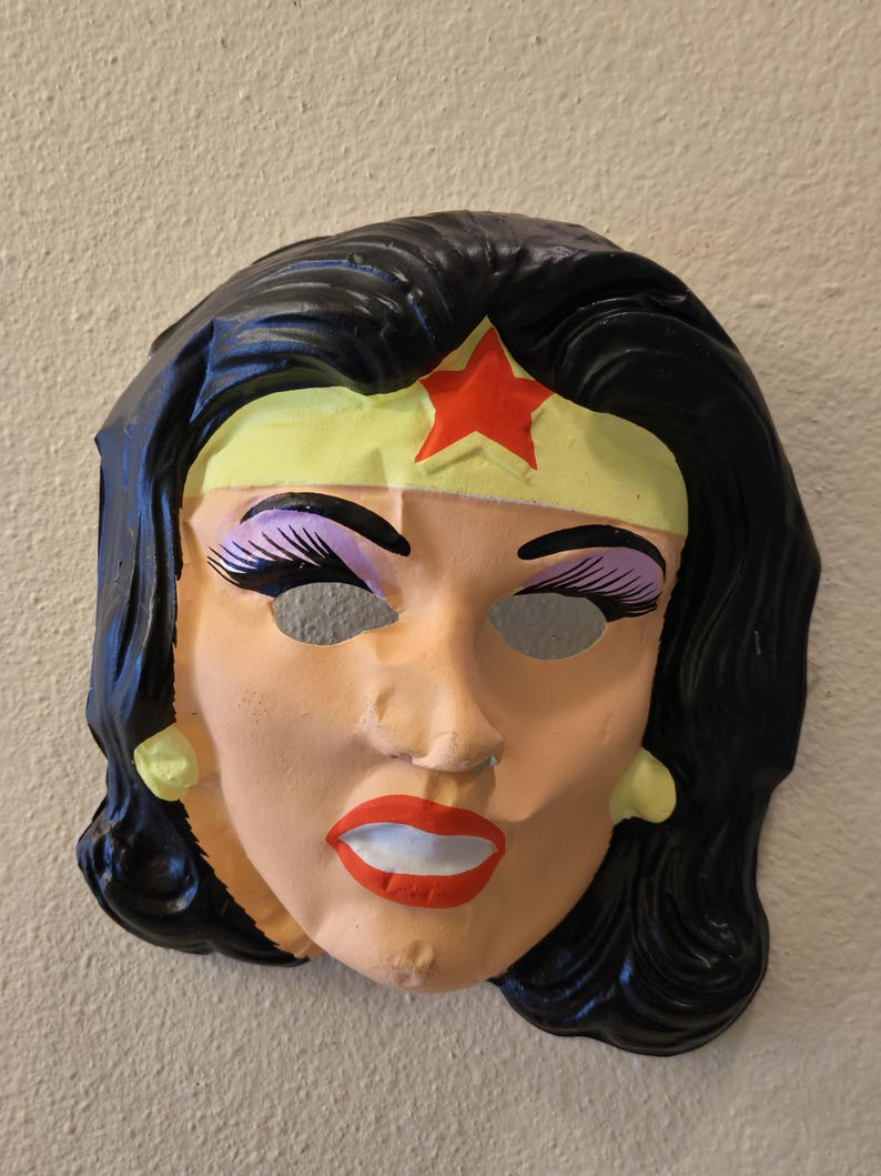 1970's Vintage Ben Cooper Wonder Woman Halloween Masks-dc Comics ...