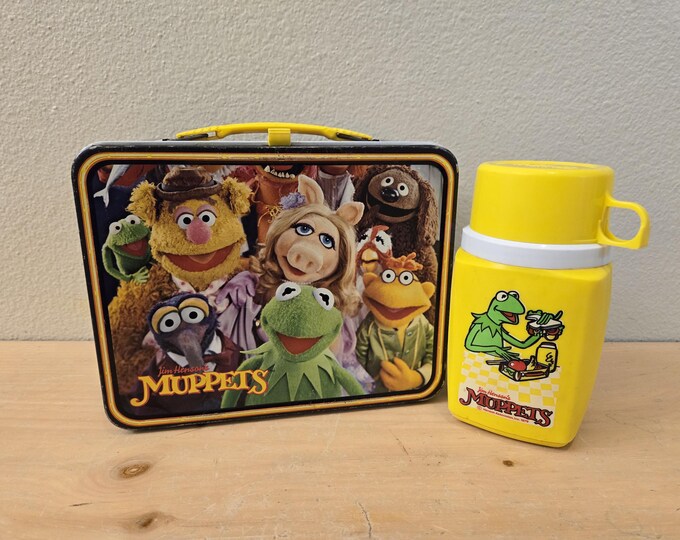 1979 Muppets Metal Lunch Box & Thermos-kermit-miss Piggy-animal-king ...