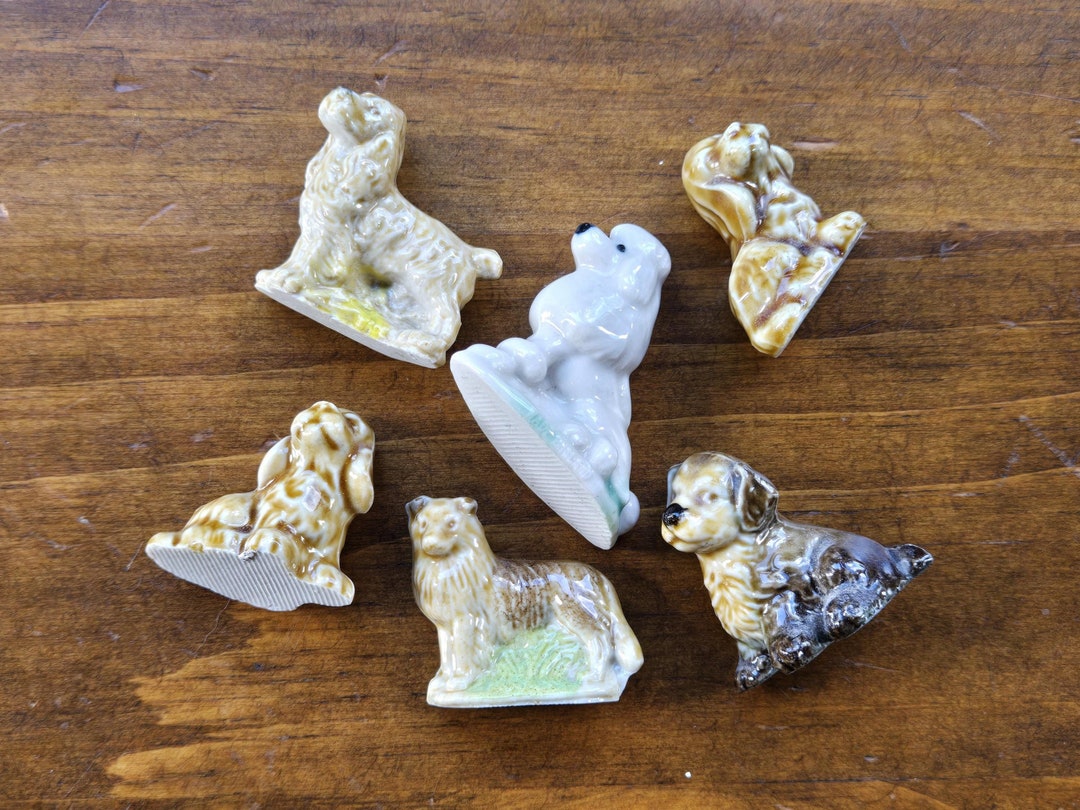 6pc 1970's Vintage Wade England Whimsies Red Rose Tea Dog Figurines ...
