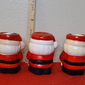1970's Santa Tea Light Candle Holders-vintage Christmas-christmas Decor ...