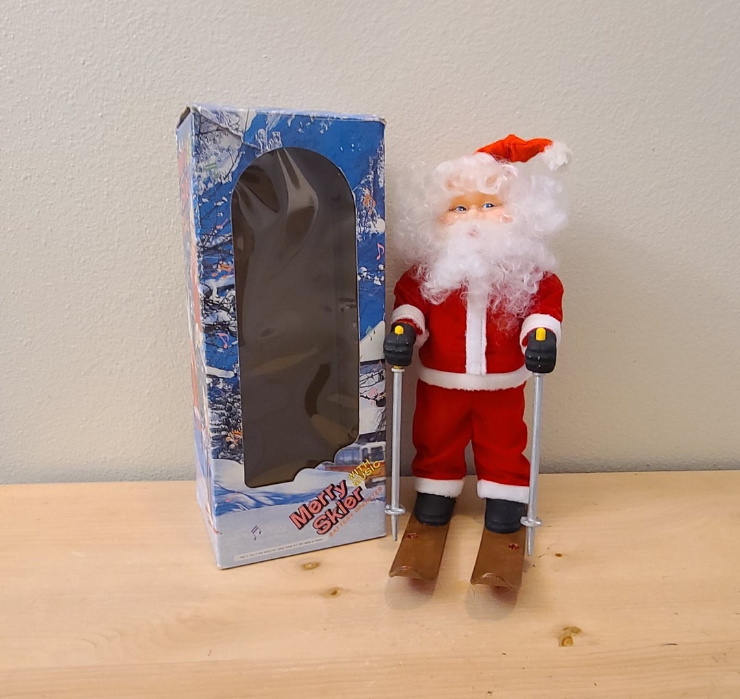 Vintage Animatronic Skiing Santa-musical & Dancing-merry Skiier-vintage ...