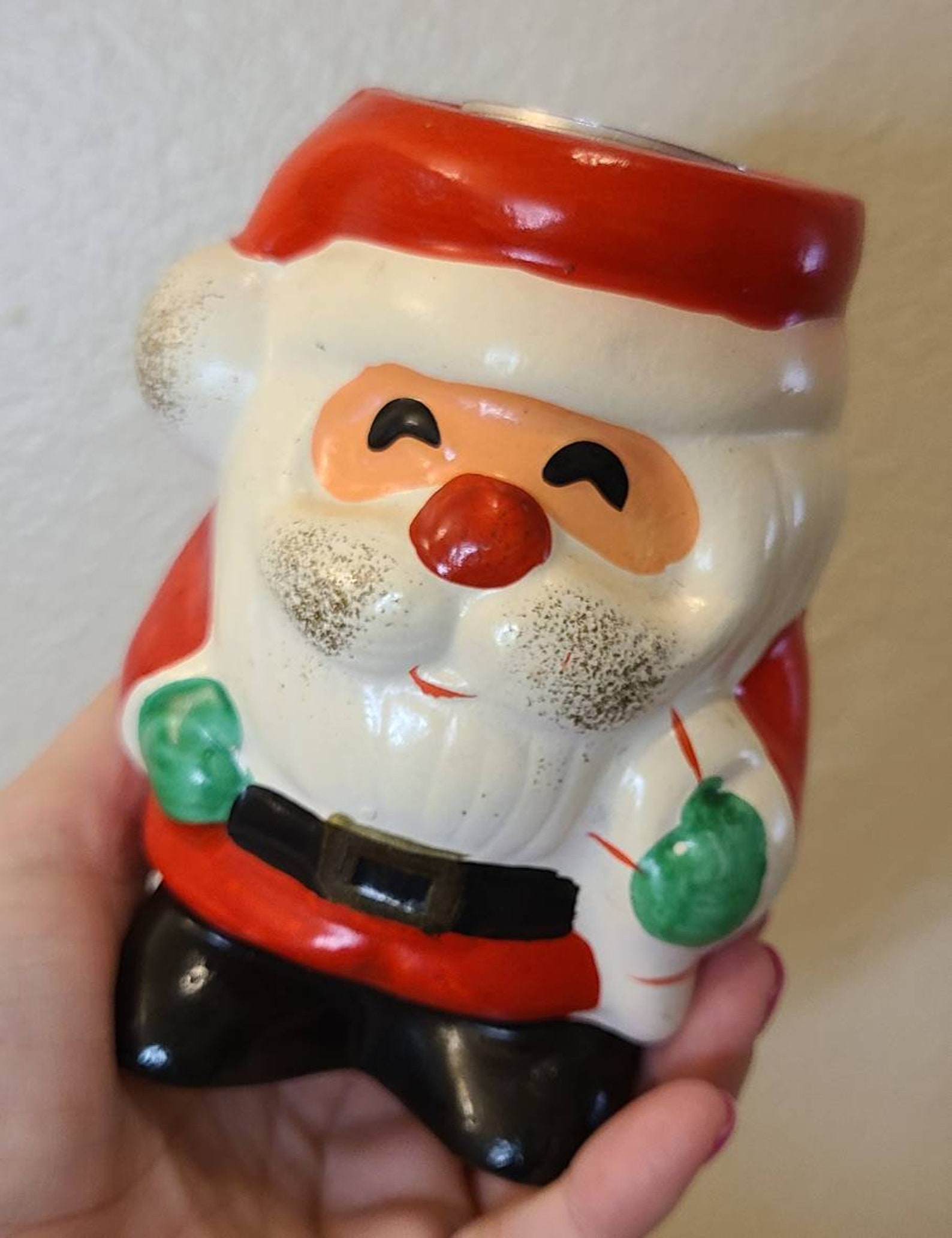 1970's Santa Tea Light Candle Holders-vintage Christmas-christmas Decor ...