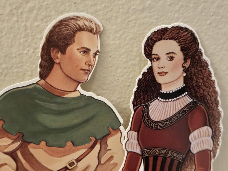 1994 Vintage Robin Hood & Maid Marian 12" Paper Dolls and Clothes-peck ...