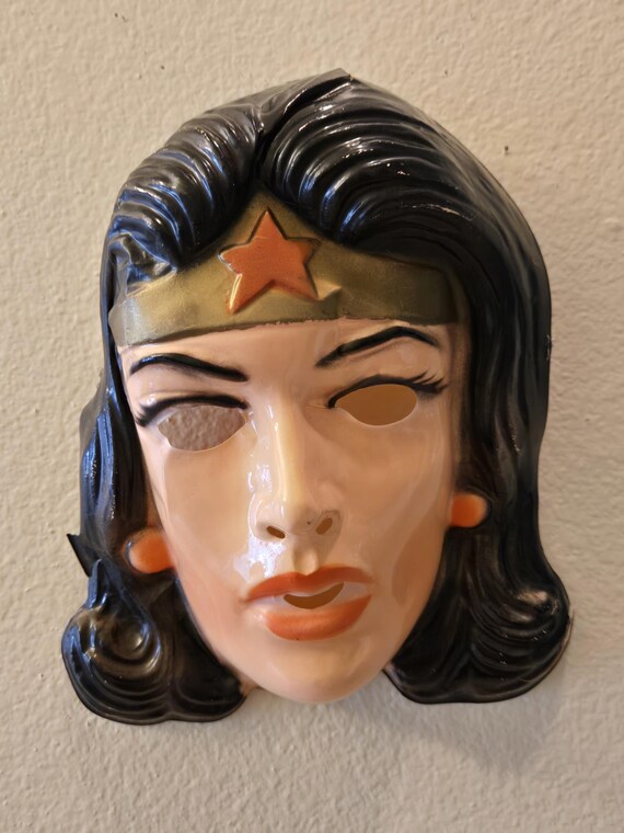 1970's Vintage Ben Cooper Wonder Woman Halloween Mask… - Gem