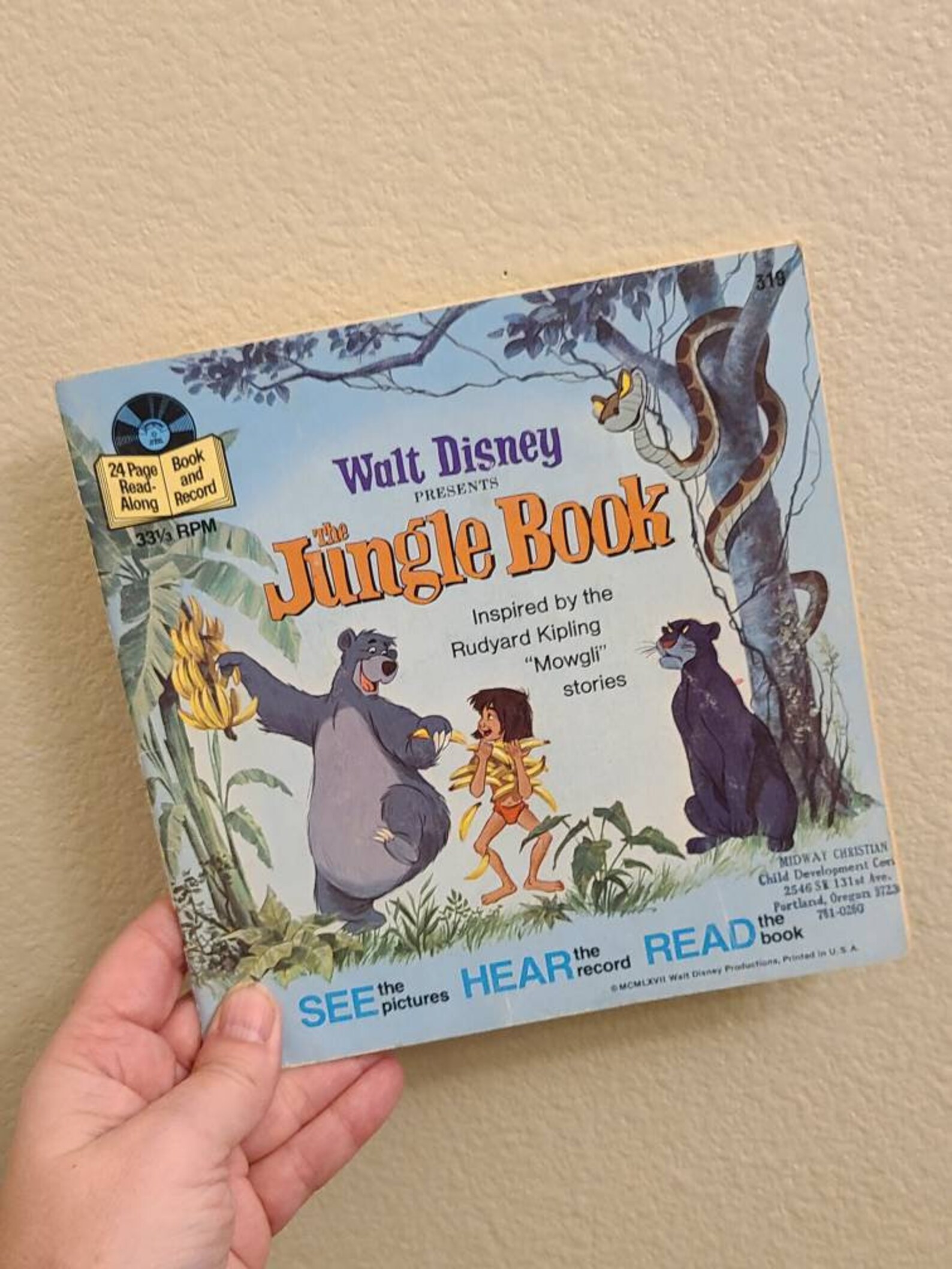 1977 Peter Pan & Jungle Book Disney Book and 33 1/3 Records-vintage ...