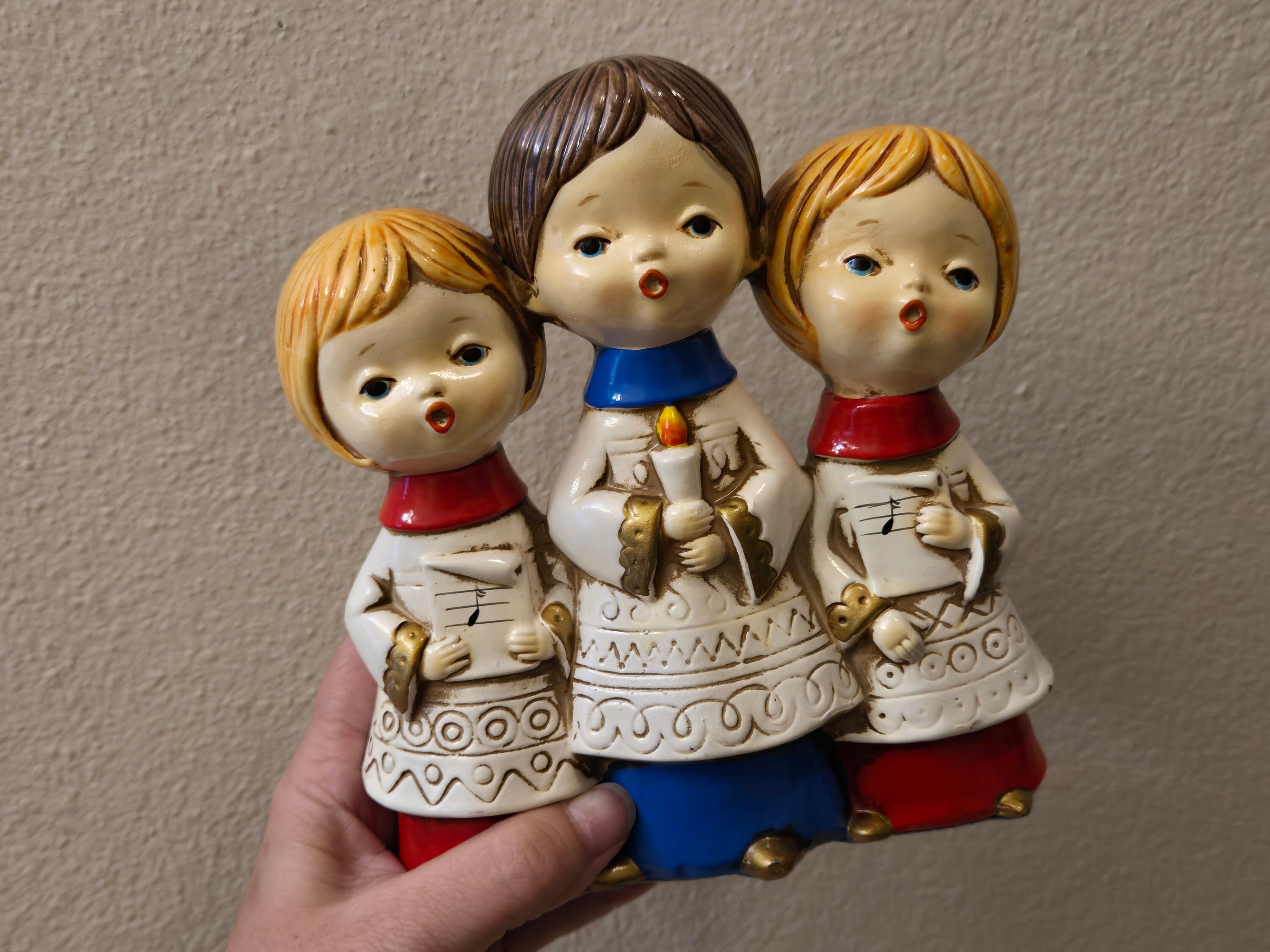 1950's Carolers Wind-up Music Box-silent Night-vintage Christmas ...