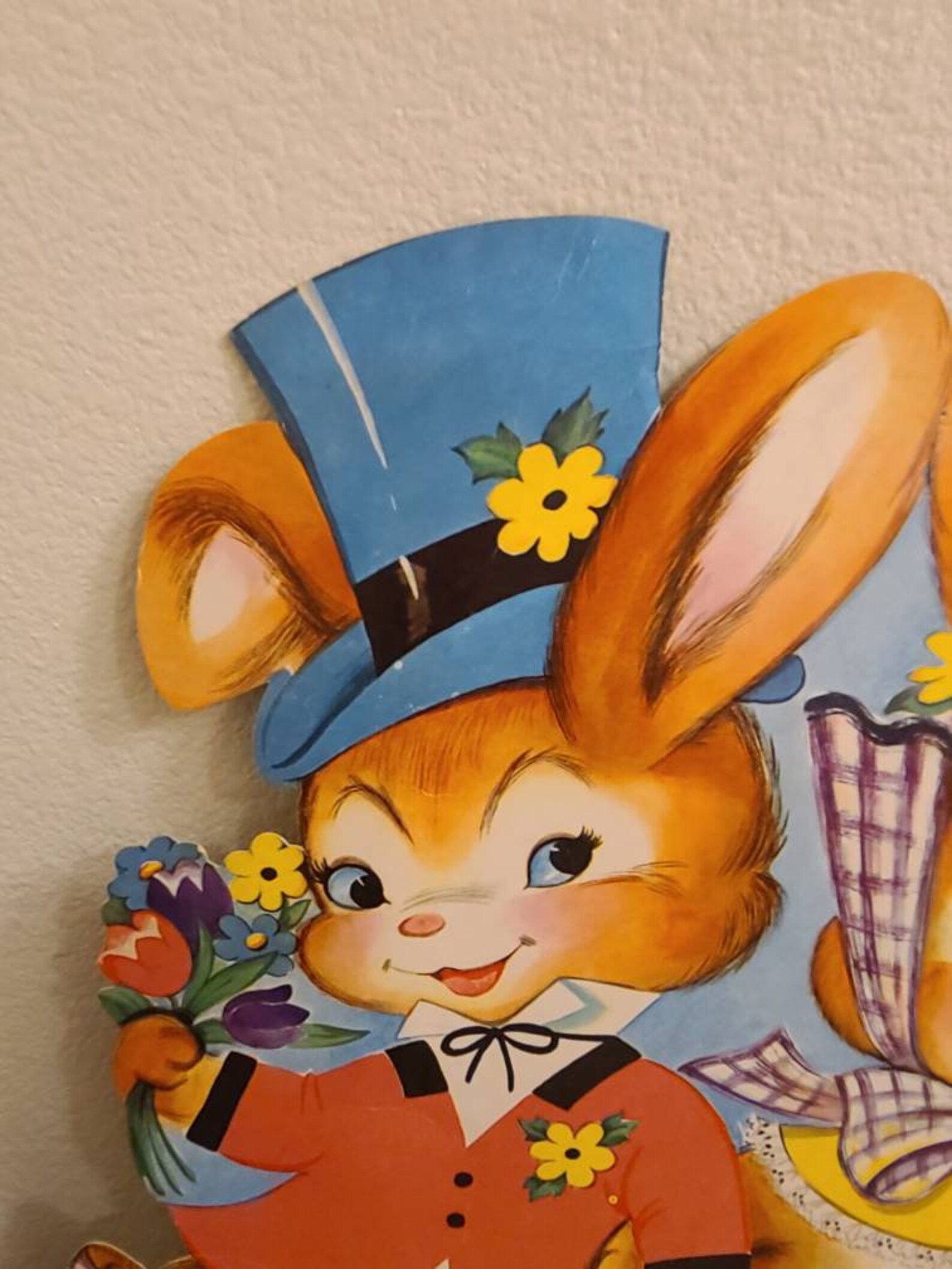 1960's Dennison Easter Bunny Cut Out Die Cut-vintage | Etsy