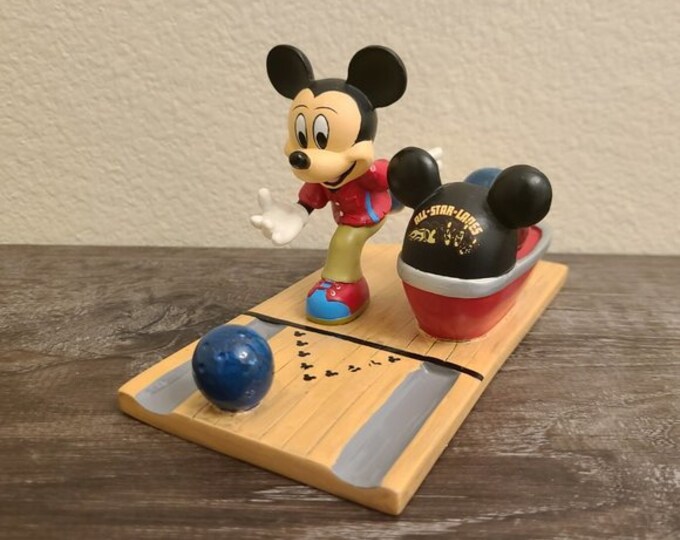 RARE Disney Mickey Mouse All Star Lanes Collection Sculpture-vintage ...