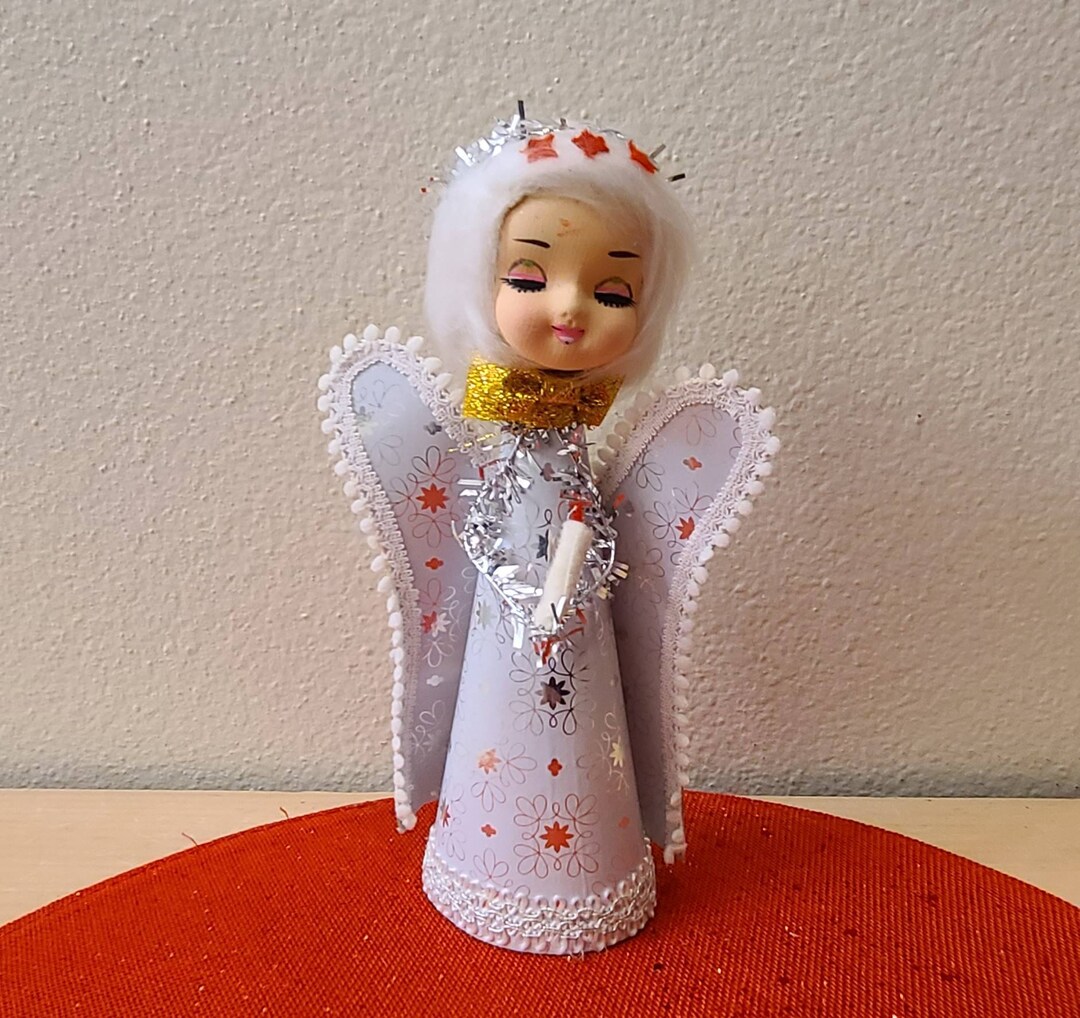 1960's MCM Angel Christmas Tree Topper-vintage - Etsy