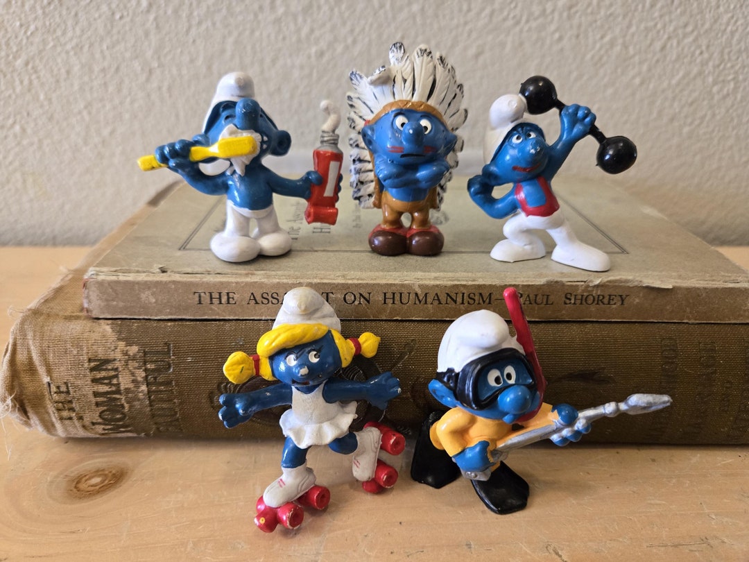 1970's-1980's Smurf Figurines-the Smurfs-vintage Toys-action Figures ...