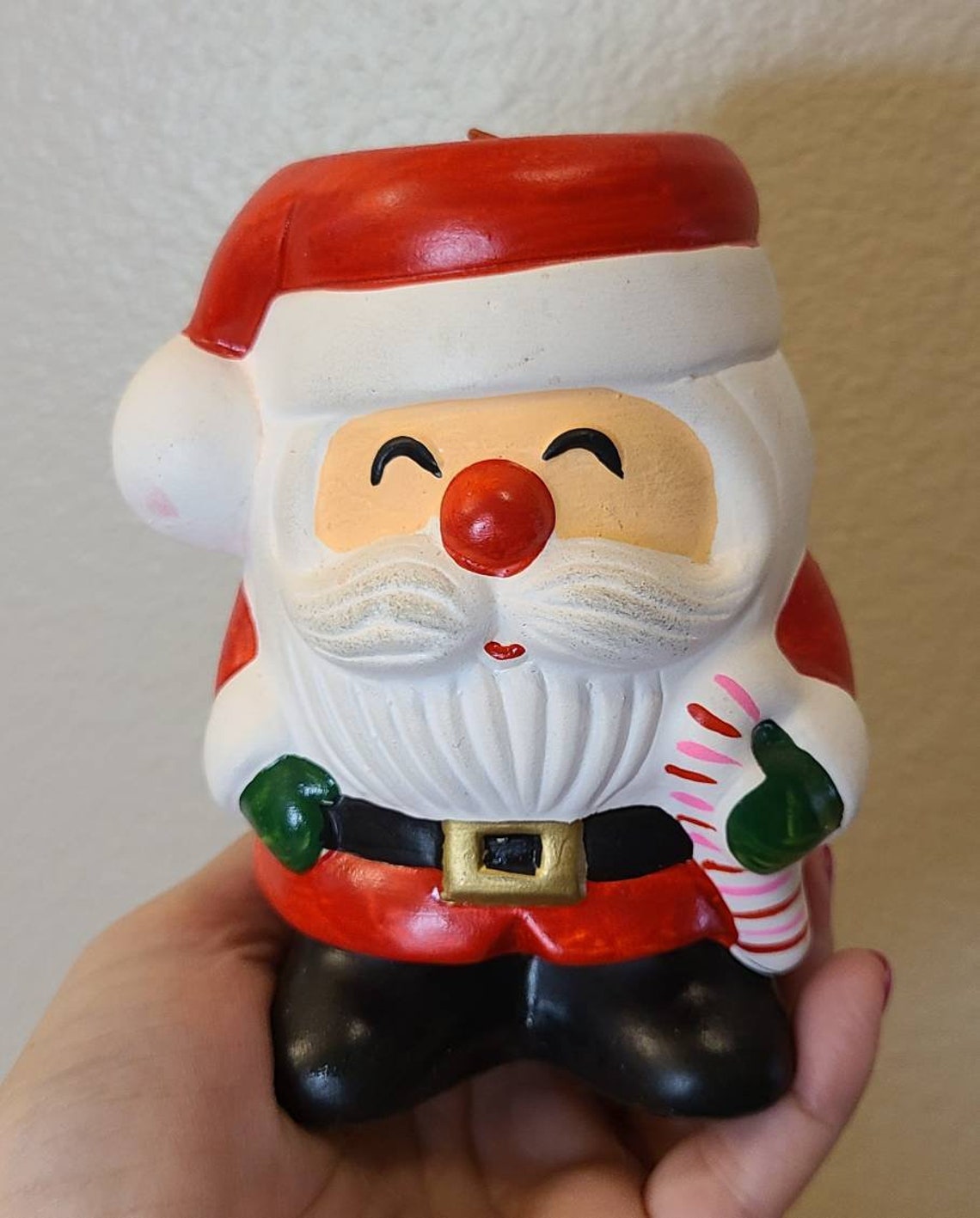 1970's Santa Tea Light Candle Holders-vintage Christmas-christmas Decor ...