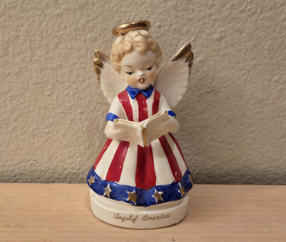 1958 Angel of America Angel Figurine-patriotic-americana-4th of July ...